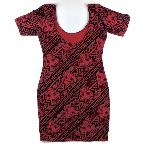 Disney | Dresses | Disney Red Black Lion King Simba Dress Medium | Poshmark